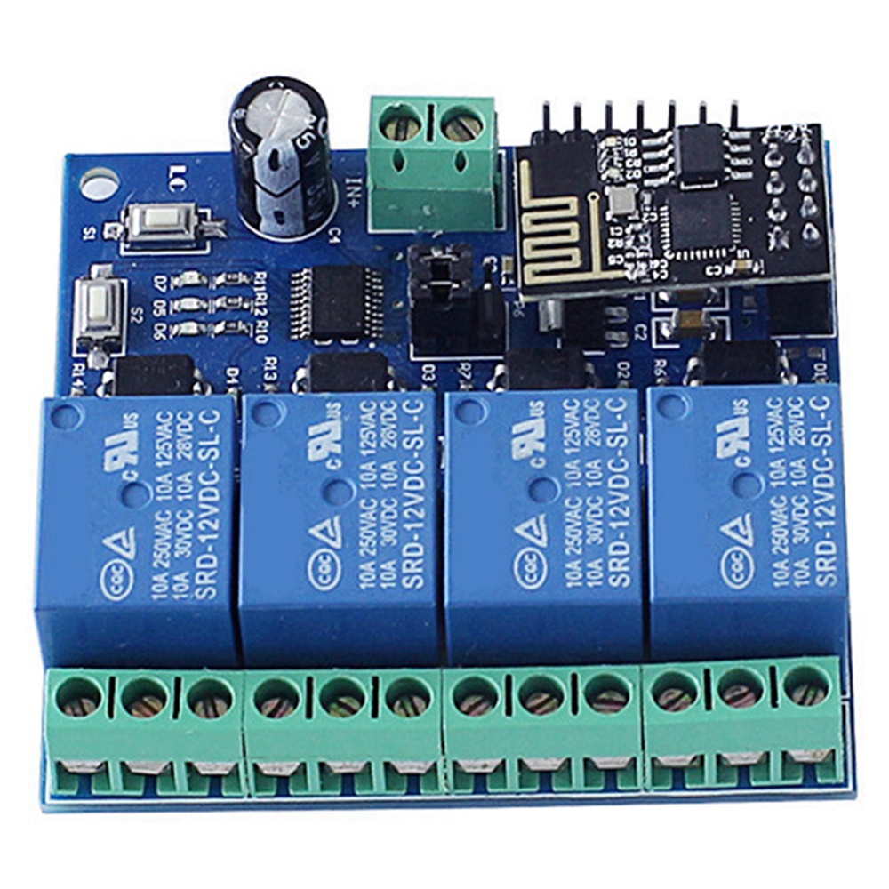 DC 12V ESP8266 ESP-01 4-Channel Relay Module WiFi Module for IoT Smart ...