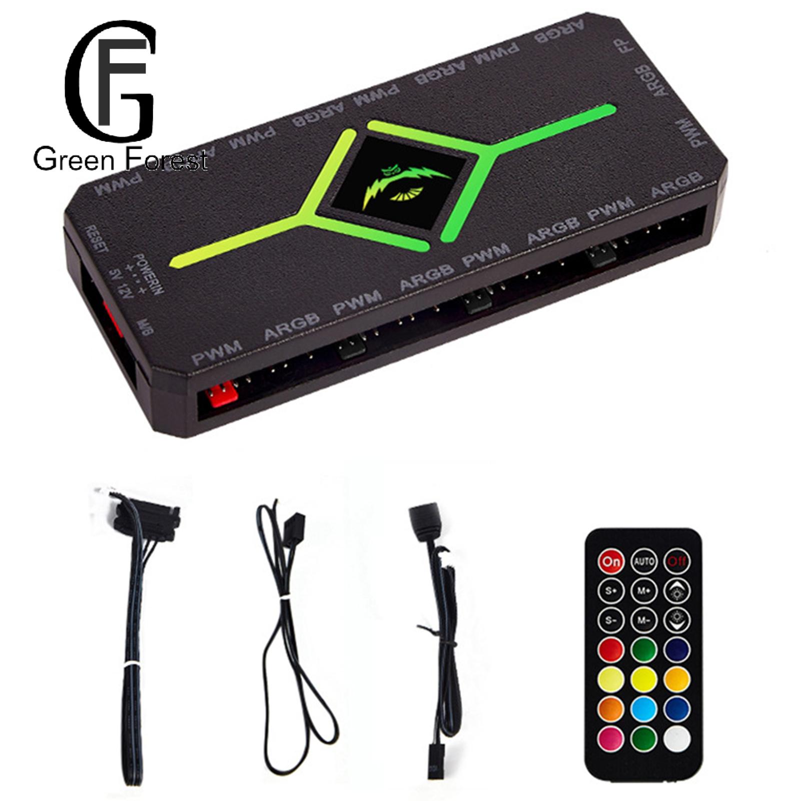 Pwm Fan Hub Addressable Rgb Fan Hub with Remote Control for Pc Case ...