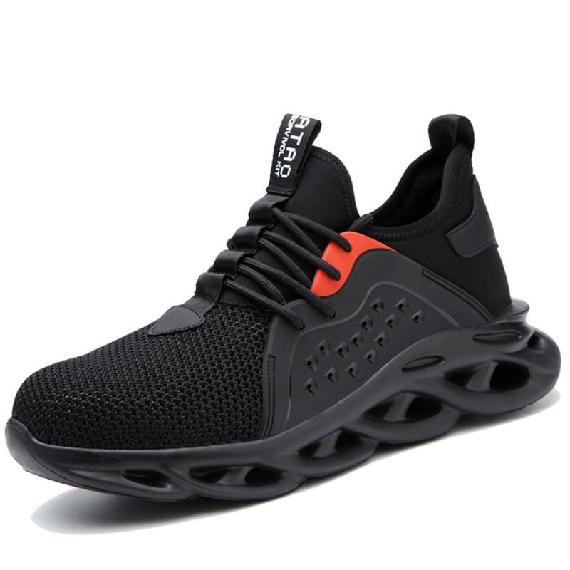 Man Safety Shoes Puncture-Proof Work Sneakers Lightweight Work Shoes ...