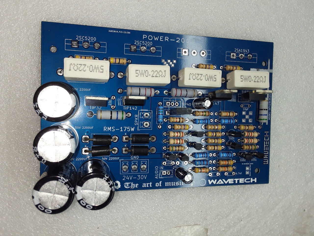 150W 4 Transistors amplifier circuit board of 2sa1943 and 2sc5200 with ...