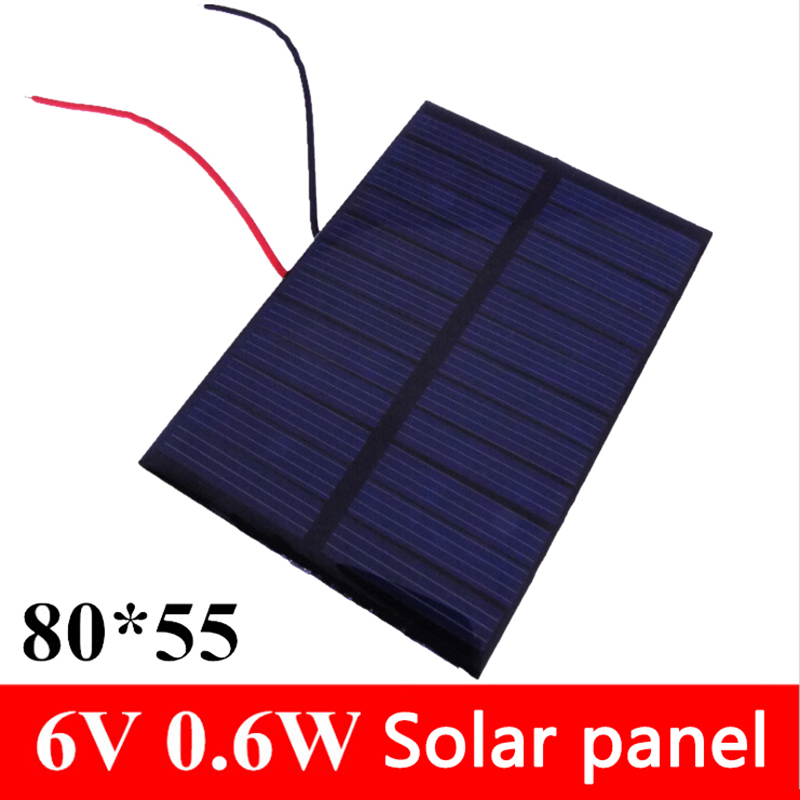 New 6v 100ma 0.6w epoxy solar panel photovoltaic polycrystalline cell ...