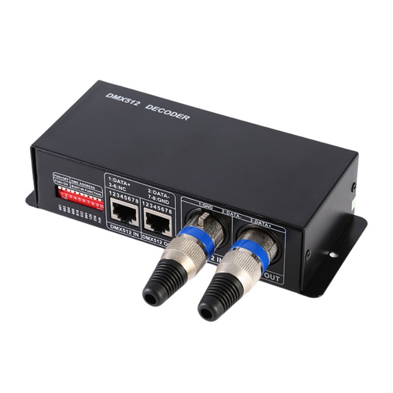 3CH DC12-24V RGBW DMX 512 Decoder LED Controller RGB LED DMX512 Decoder ...