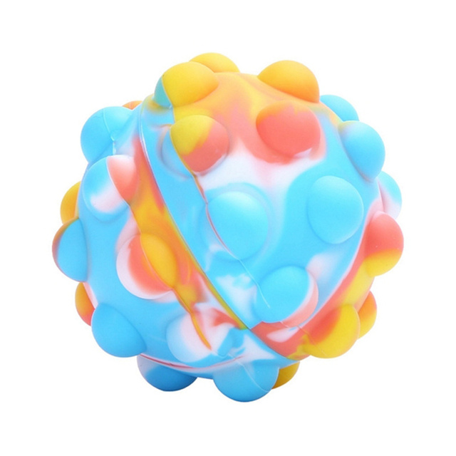 3D Silicone Pop Fidget Sensory Ball Push It Bubbles Stress Relief ...