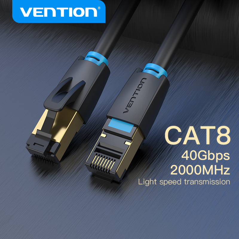 Vention Cat 8 Ethernet Cable SFTP 40Gbps Super Speed RJ45 Cat 8 Network ...