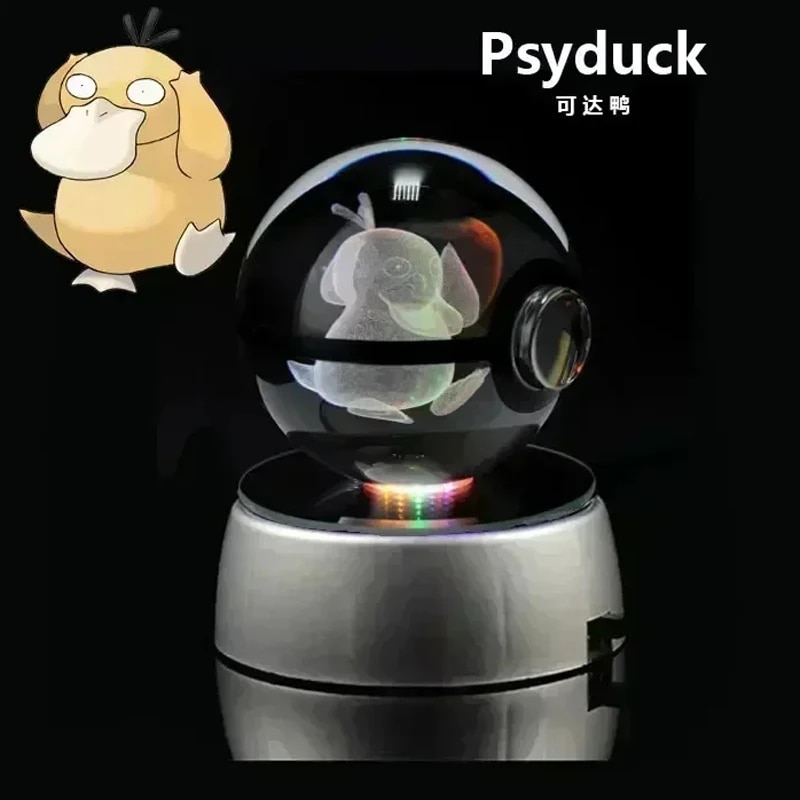 3D Pokemon Crystal Ball Mewtwo Pikachu Gengar Crystal Glass Pokemon ...