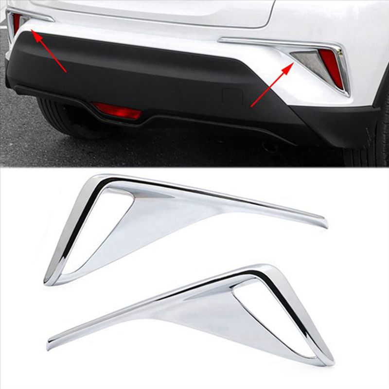 Toyota C-HR car Chrome carbon fiber / Nickle silver rare fog lamp cover ...