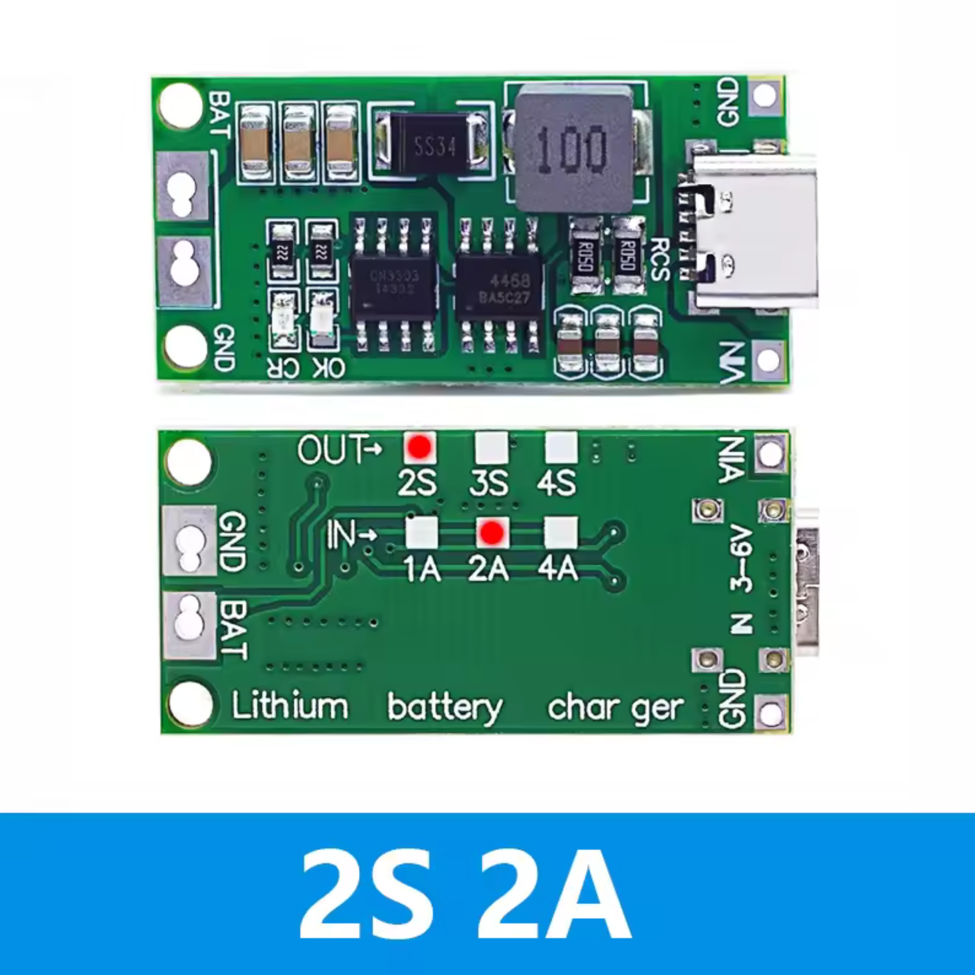 Multi-Cell 2S 3S 4S Type-C To 8.4V 12.6V 16.8V Step-Up Boost LiPo ...