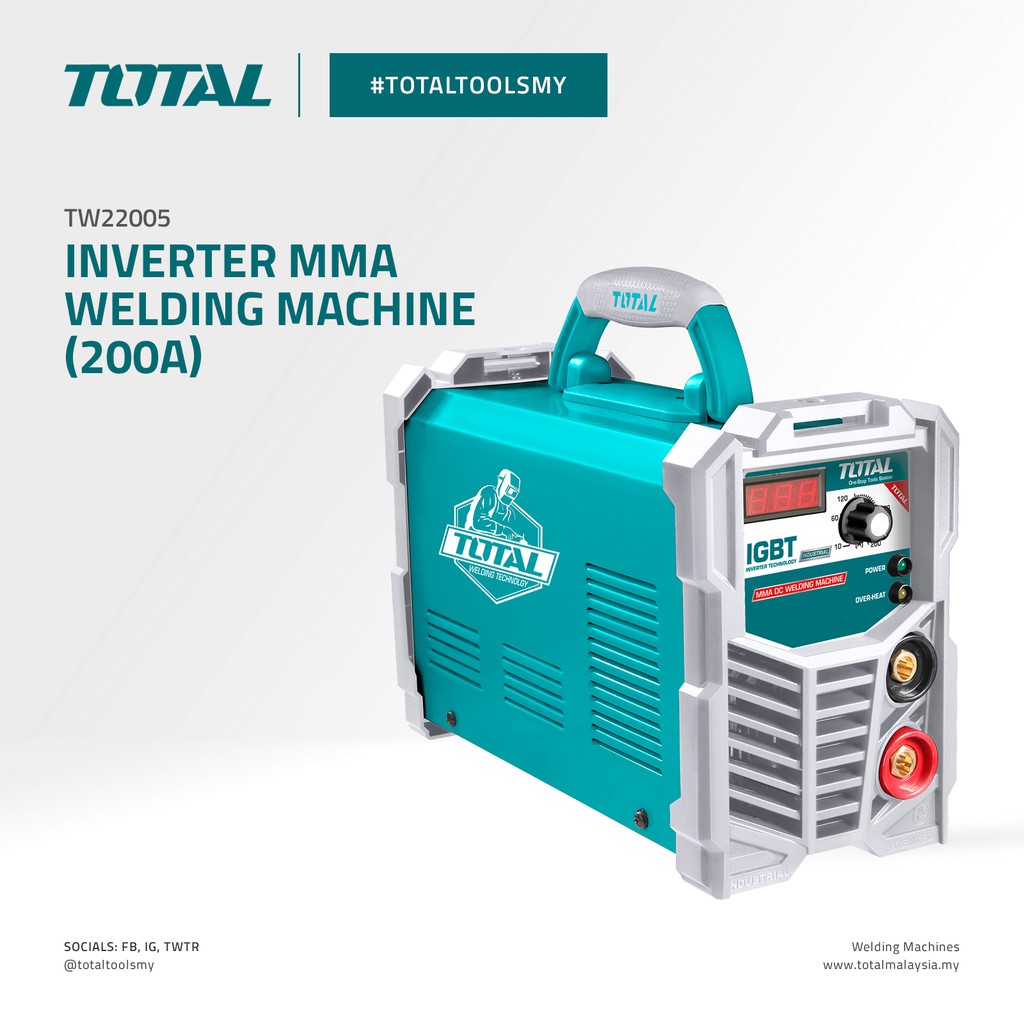 Total Inverter MMA Welding Machine 200 A-TW22005 | Daraz.com.bd