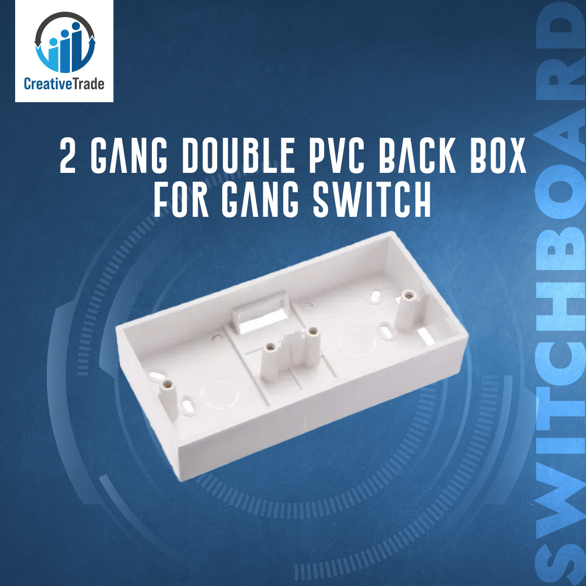 2 Gang Double PVC Back Box For Gang Switch, Gang Socket | Daraz.com.bd