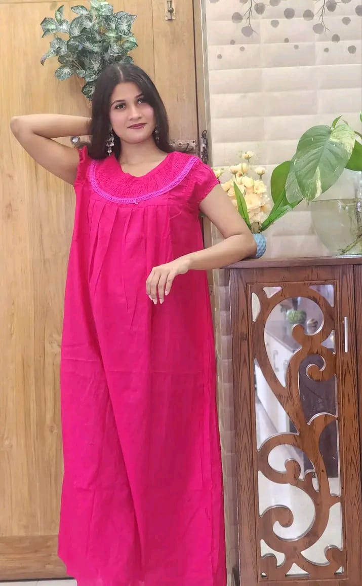 Cotton Maxi Elastic Work Chest Kuchi Solid Colour Maxi for women ...