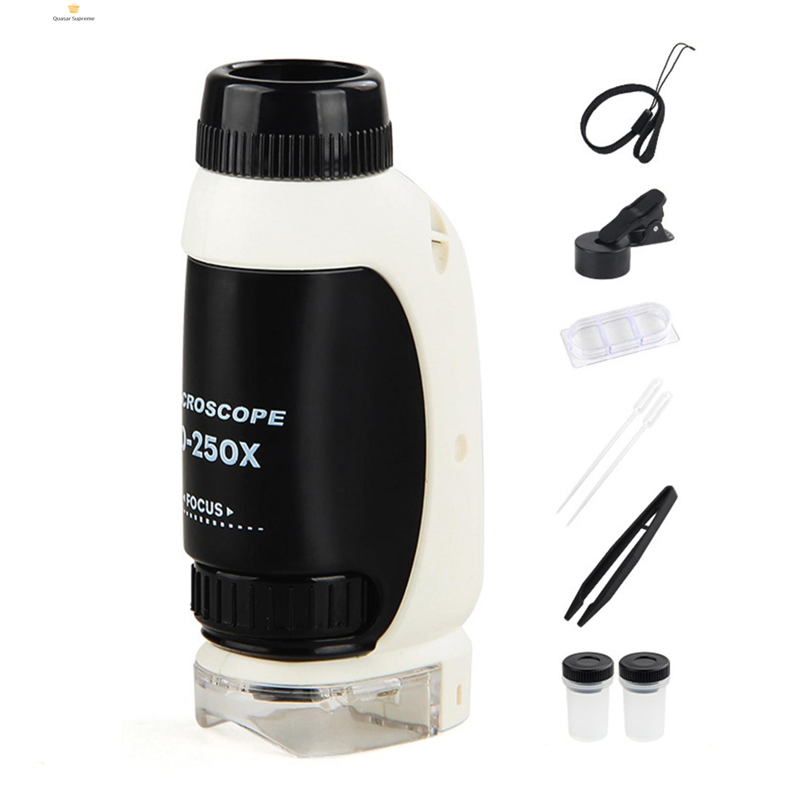 Quasar Coarse Focus Microscope Portable Kids Microscope with Led Light ...