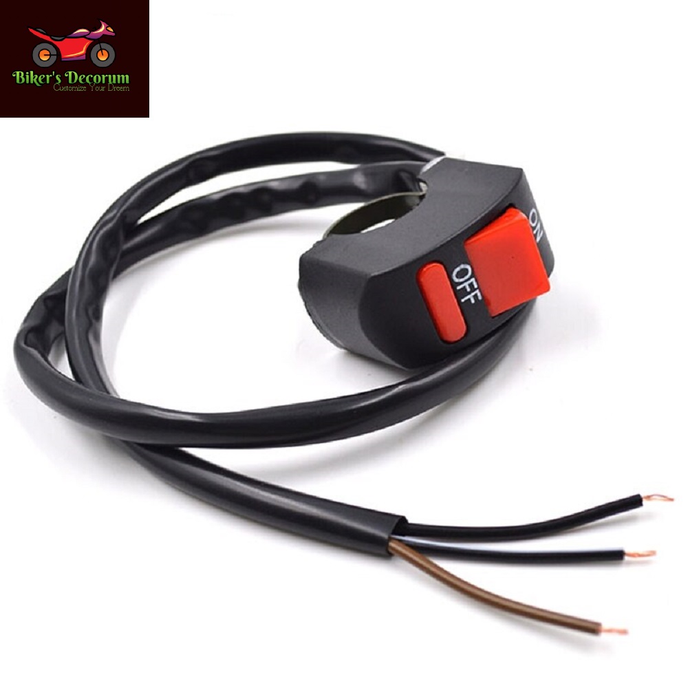 Universal Bike On/Off emergency engine kill switch 2 Wire 12V Electric ...