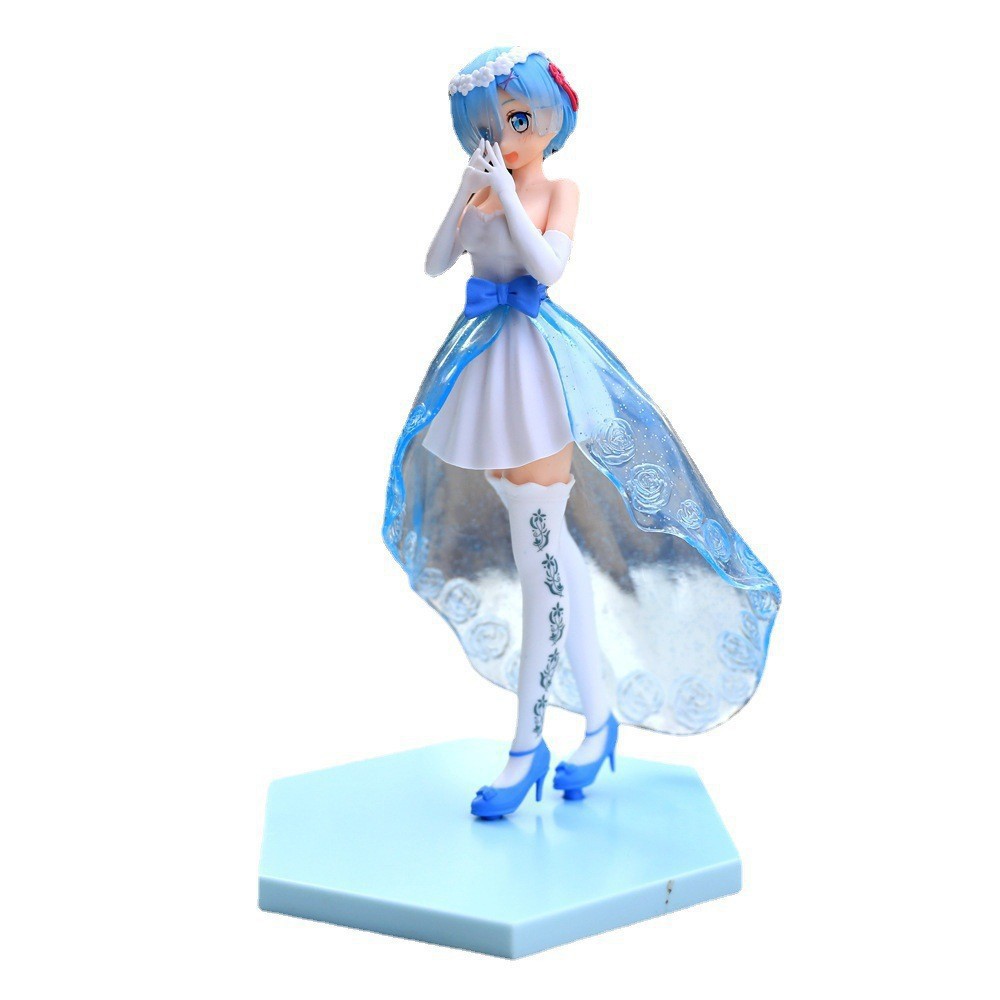 Anime Rem Figure Wedding Dress Crystal Dress Dress Up Figure RE: Zero ...