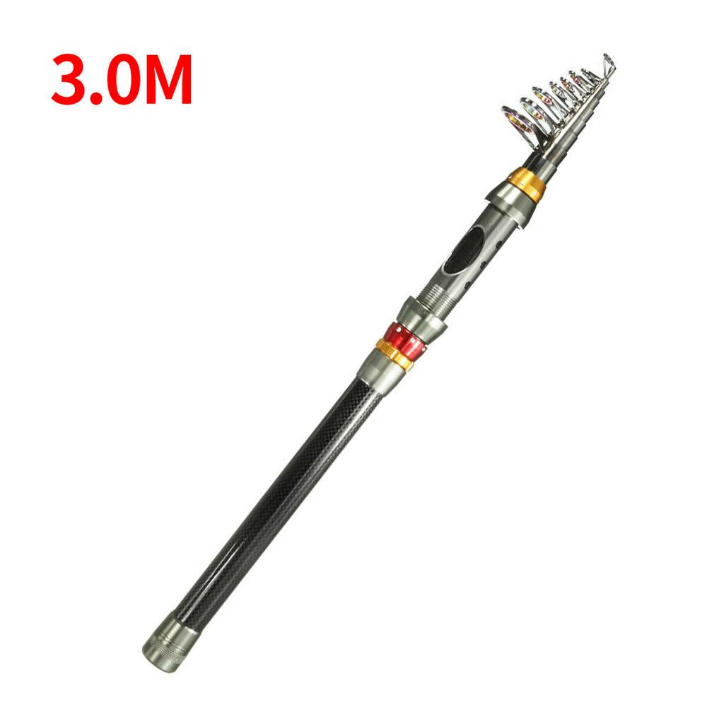 Mini Carbon Fiber Travel Telescopic Fishing Rod Stream Hand Pole ...