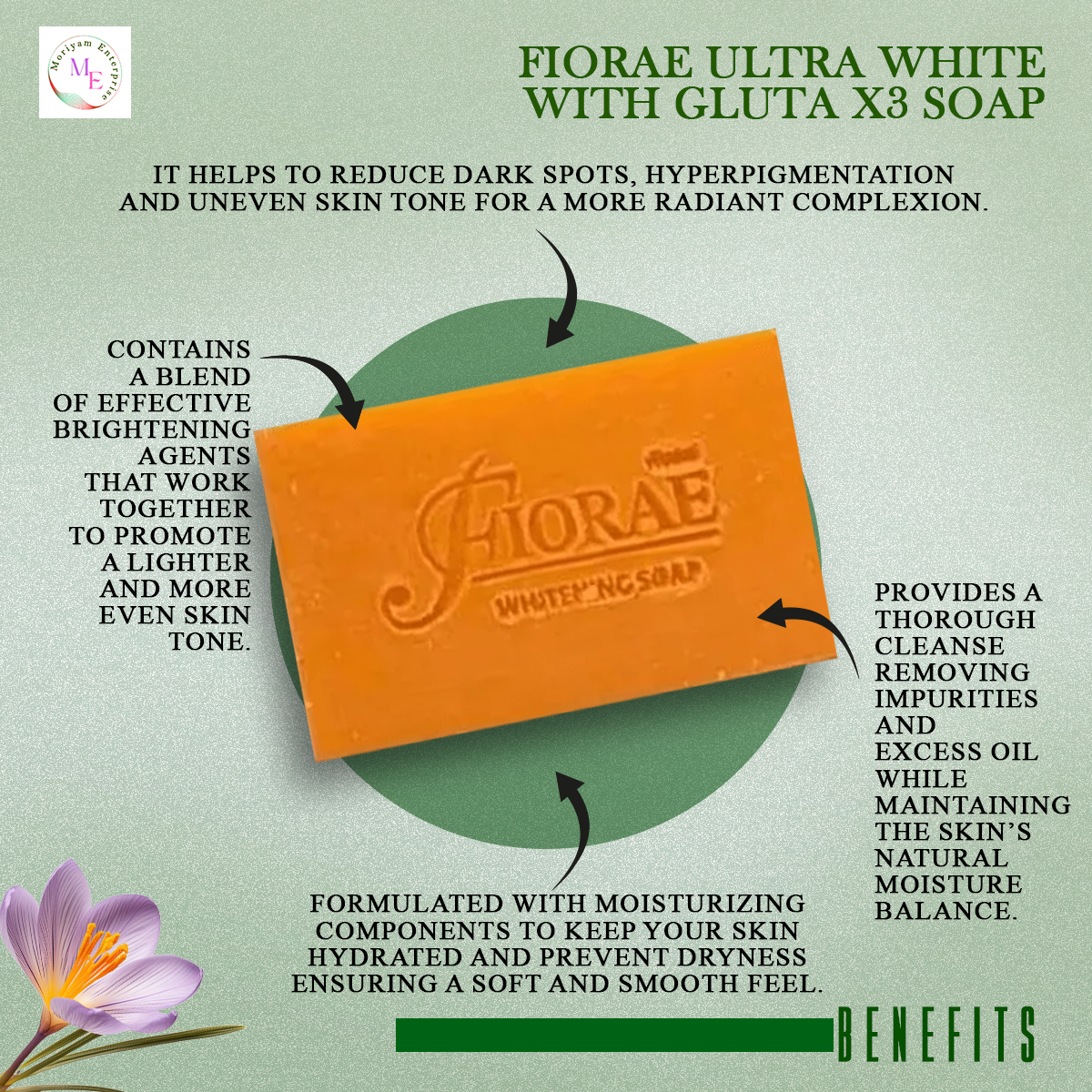 Fiorae Ultra White With Gluta X3 Soap