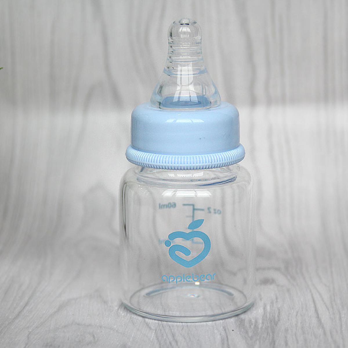 60 mL Baby Standard Caliber Hygienic Glass Feeder Bottle (apple.bear ...