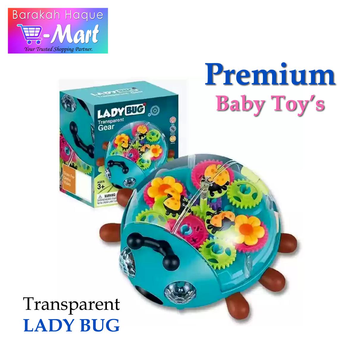 LADY BUG Transparent Gear Toys- Electric Universal, Light & Sound ...