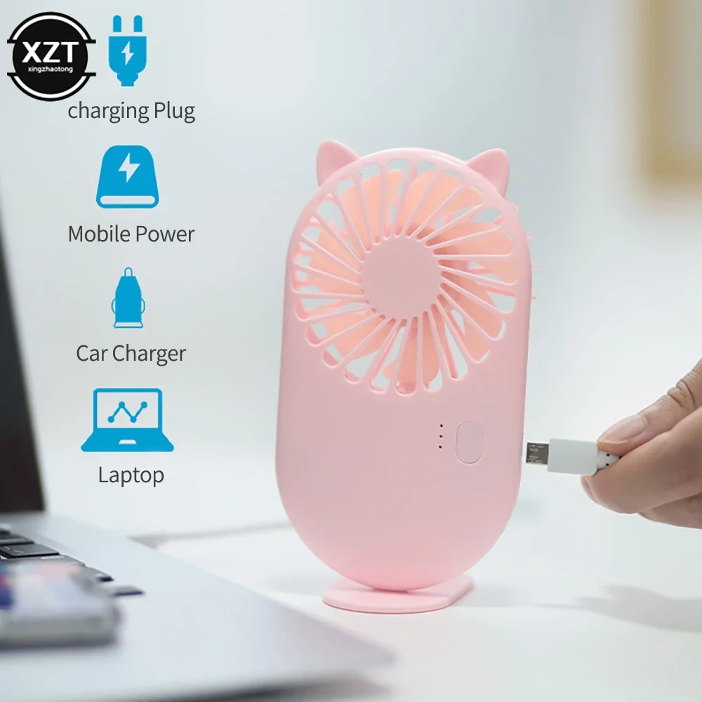 Pocket Fan USB Charging Mini Fan – Handheld and Desktop Silent Portable ...