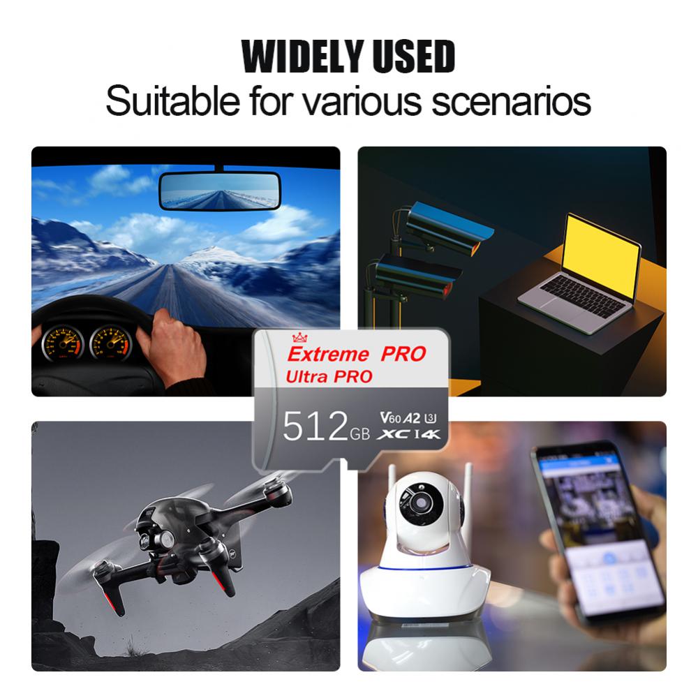 Memory Card Mini 128GB Micro TF SD Card Class 10 256GB U3 4K Ultra High ...