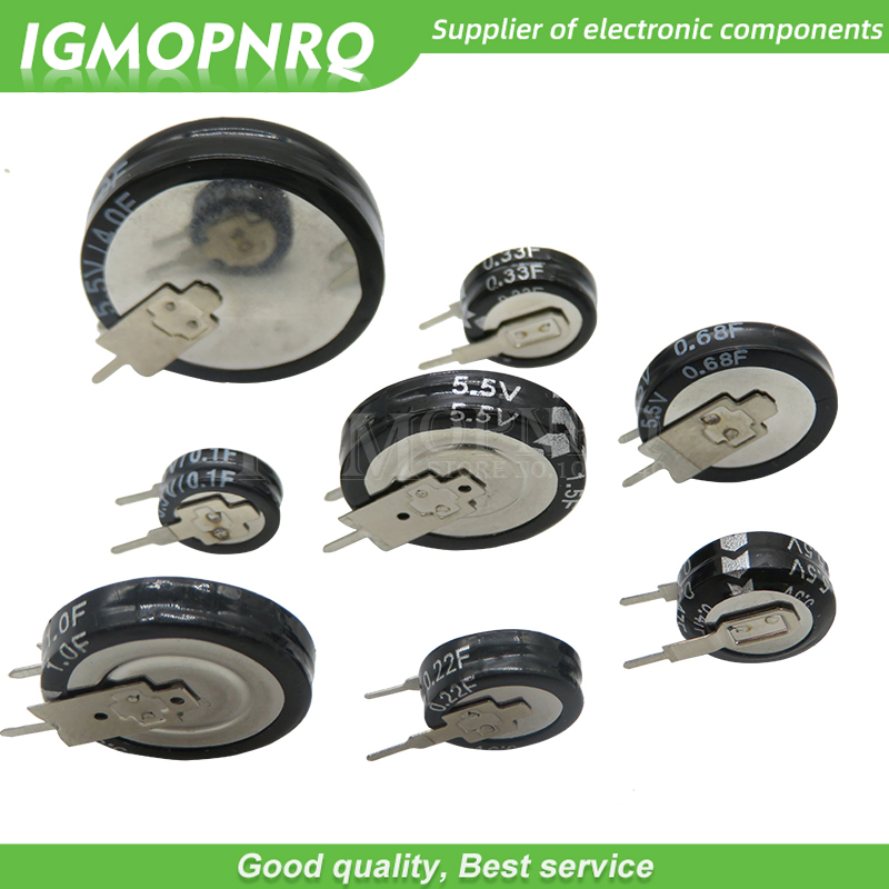 5.5V V-type Super capacitor 0.1F 0.22F 0.33F 0.47F 1F 1.5F 4.0F Button ...