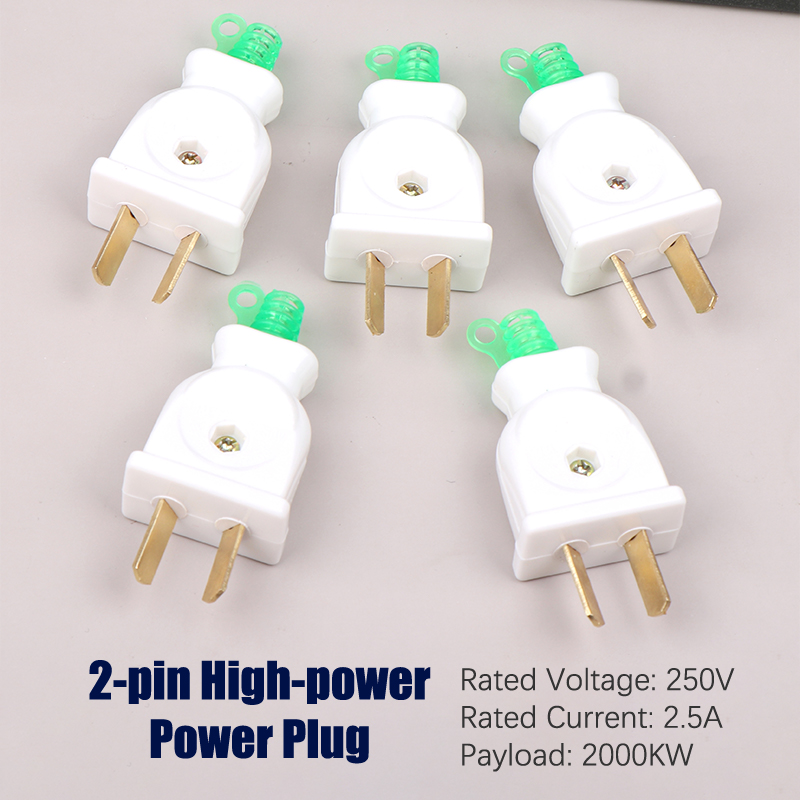 2.5A 2-pin Turn Power Supply Plug Replacement Outlets Rewireable ...