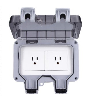 Weatherproof Wall Socket Box, 15A 250V IP66 Waterproof Outdoor ...