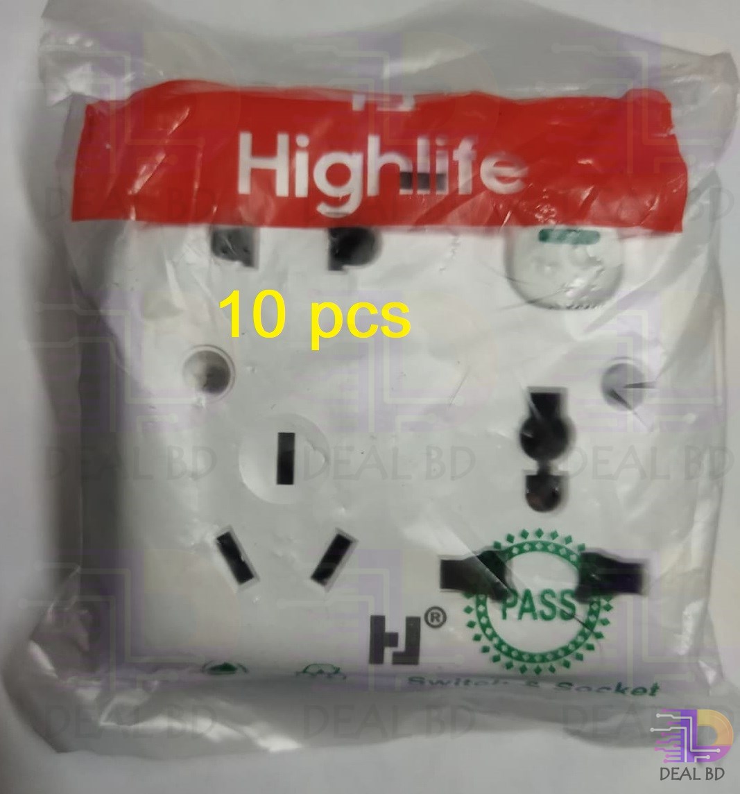 10Pcs - Universal Power Switches 3Pin 2Pin Combine Socket AC 250V 16A 6 ...