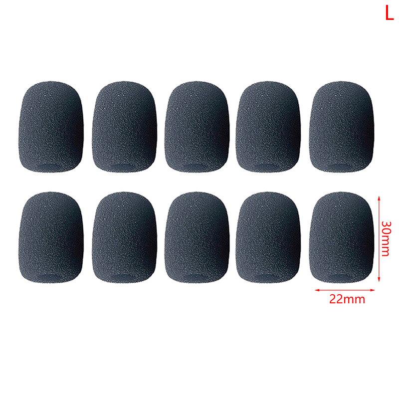 10Pcs Black Mic Protector Replacement Headset Foam Covers Windscreen ...