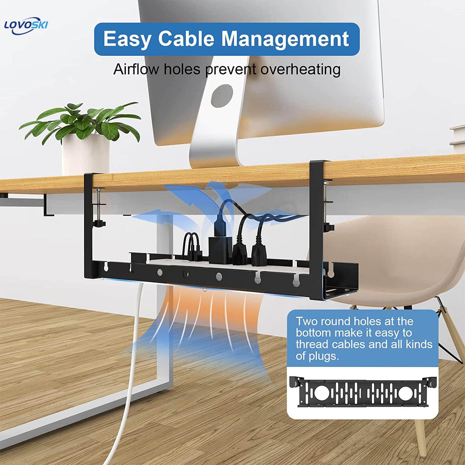 Cable Management Shelf Flexible Wire Hiders for Standing Desk Home ...