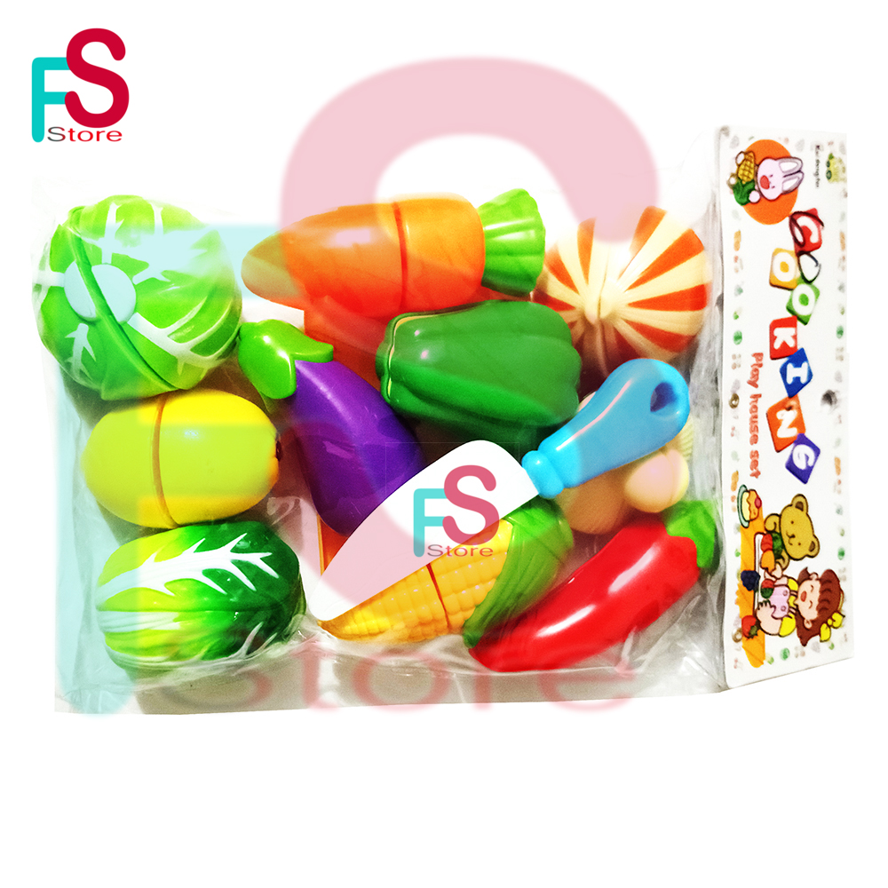 Plastic Fruits Cutter Toy Set - Multi Color | Daraz.com.bd