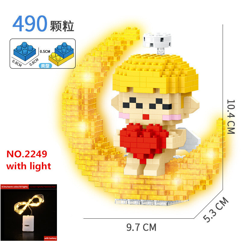 Micro Building Blocks Space Aerospace Series Glowing Astronaut Figure ...