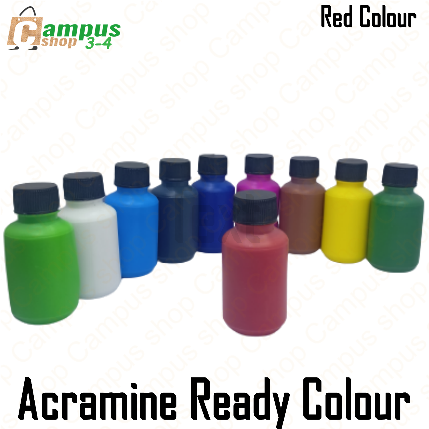 Acramine Ready Colour for Febric Paint(White, Black, Red, Yellow ...