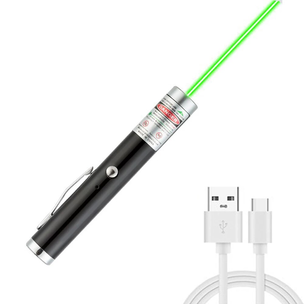 USB Charging Green Laser Pointer Powerfulr Super Power Laser Pen 711 ...