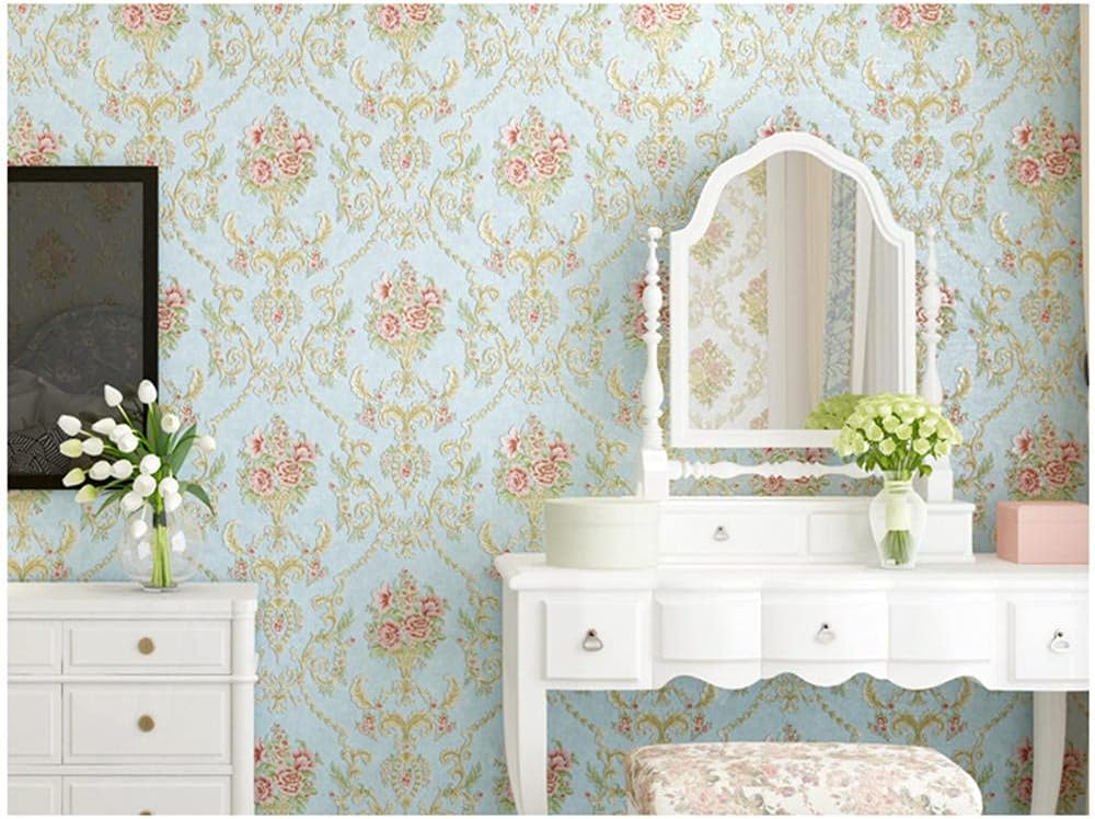 Embossed Floral Wallpaper Collection Adhesive 57 square feet Roll ...