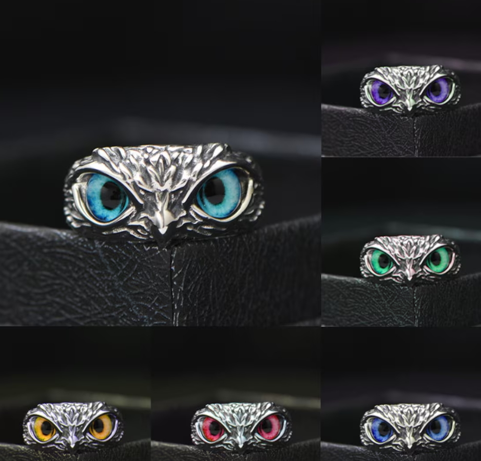 Eye Finger Ring- Owl Fashion Finger Ring For Men | Daraz.com.bd