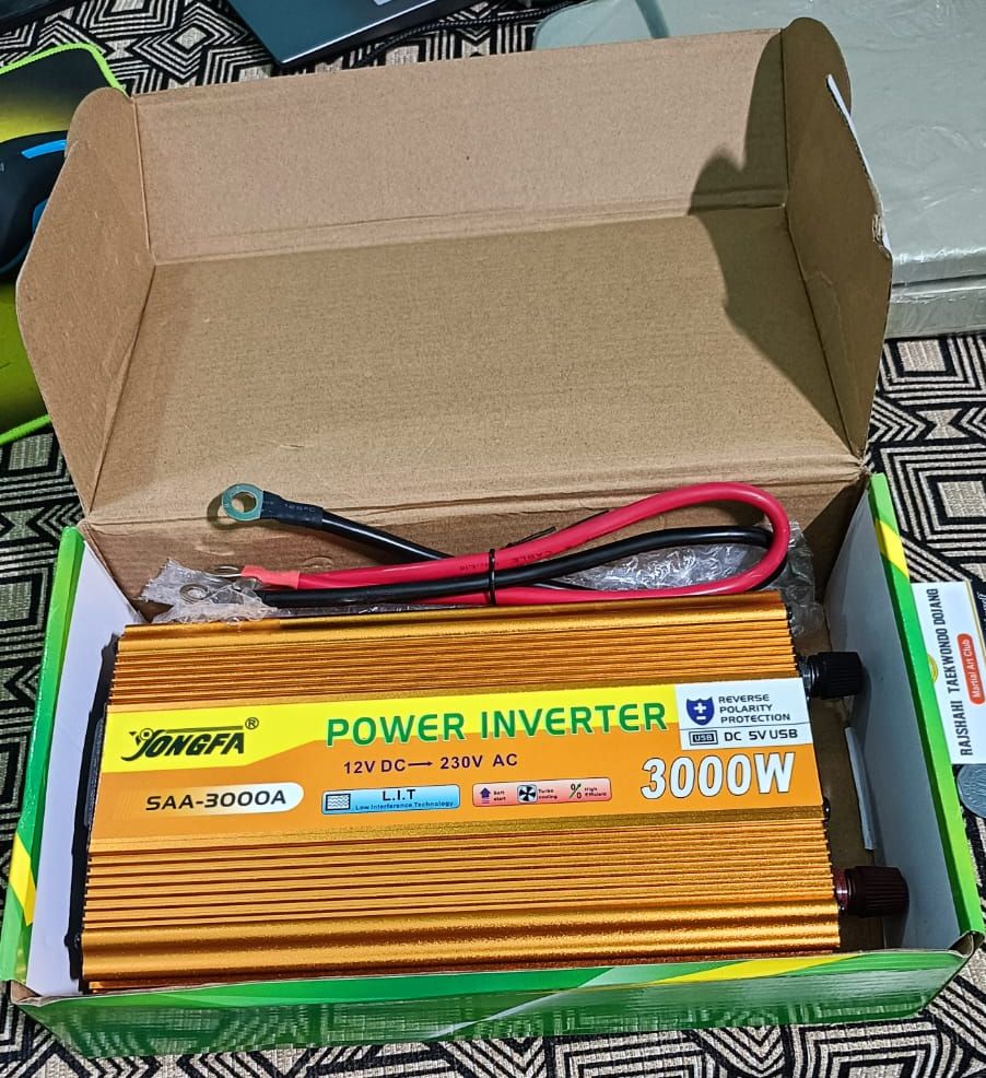 Jongfa 3000W Power Inverter DC 12V to AC 220V | Real 1400W Output ...