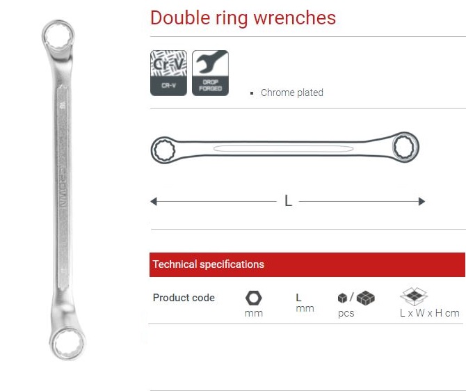 CROWN Double Ring Offset Spanner Cr-V Industrial Series - Kings Trading | Daraz.com.bd