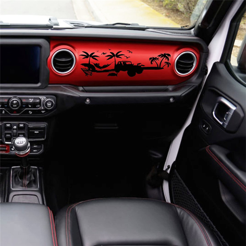 Dashboard Decal Glove Box Beach Scenery Vinyl Sticker Trim for Jeep ...