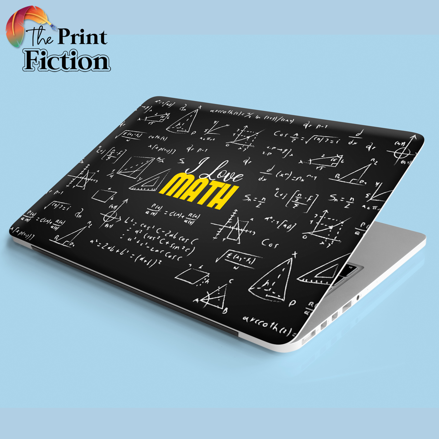 I Love Math" Prominently Laptop Sticker