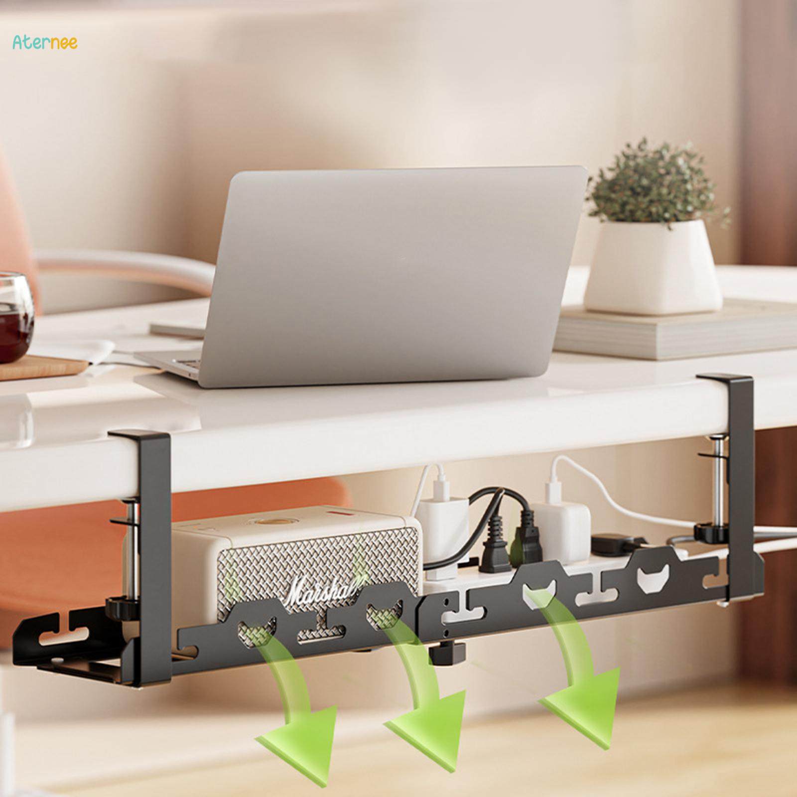 Under Desk Cable Organizer No Damage to Desk Under Desk Cable Rack Desk ...