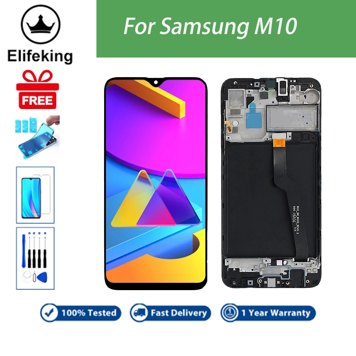 LCD With Frame For Samsung M10 Display Touch Screen Digitizer Assembly ...