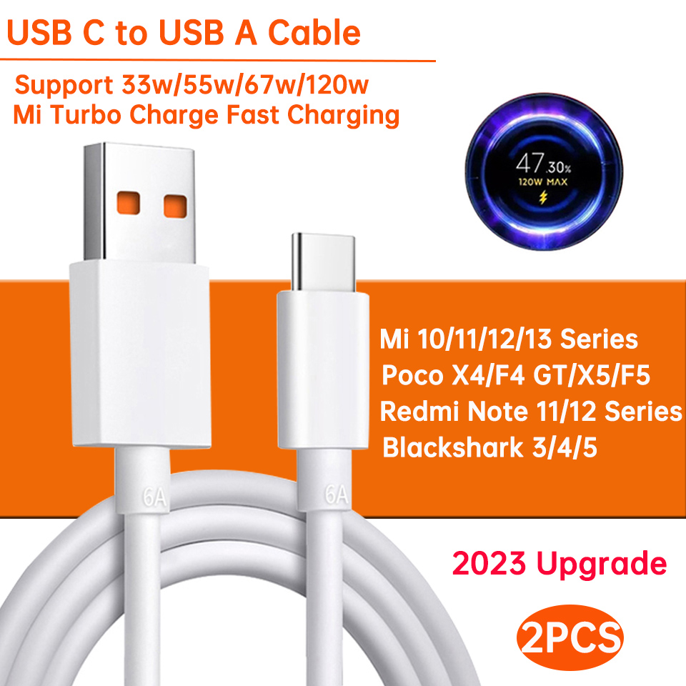 Xiaomi Original Usb Type C Cable 10A 120W 67W Turbo Fast Charger Mi 14 ...