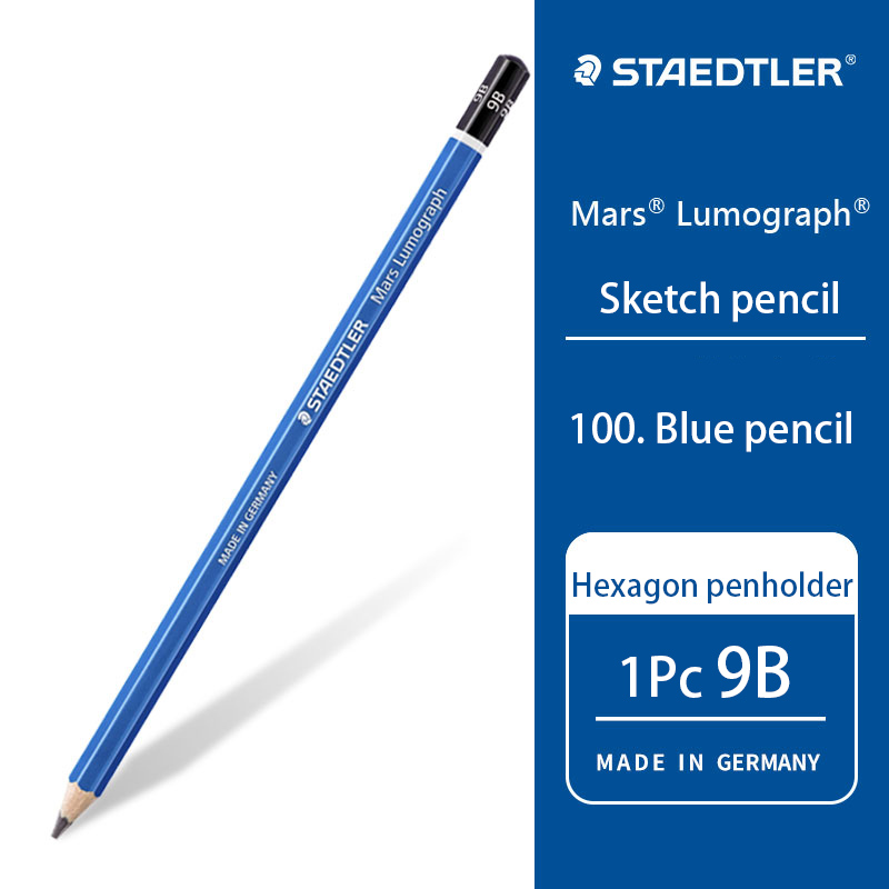 1PC German STAEDTLER 100 Blue Rod Writing Drawing Pencil Sketch Pencil ...