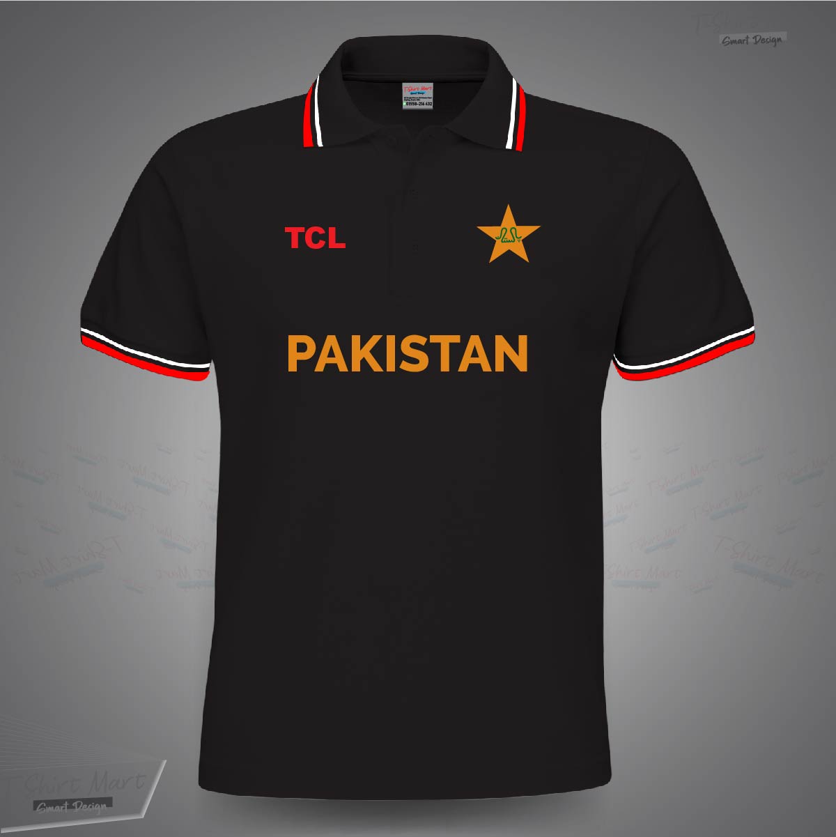 Pakistan Short Sleeve Polo Cricket Jersey For Men - Pk Polo T Shirt ...