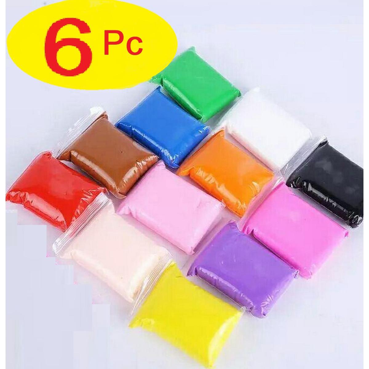 6 Pack Play Dough Air Dry Polymer Clay Light Clay Slime Playdough For ...