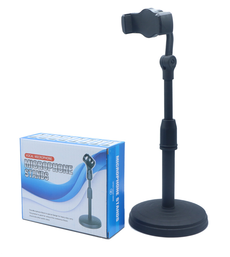 Mobile and Microphone Stand Foldable Table Mic Stand (Desktop Live ...