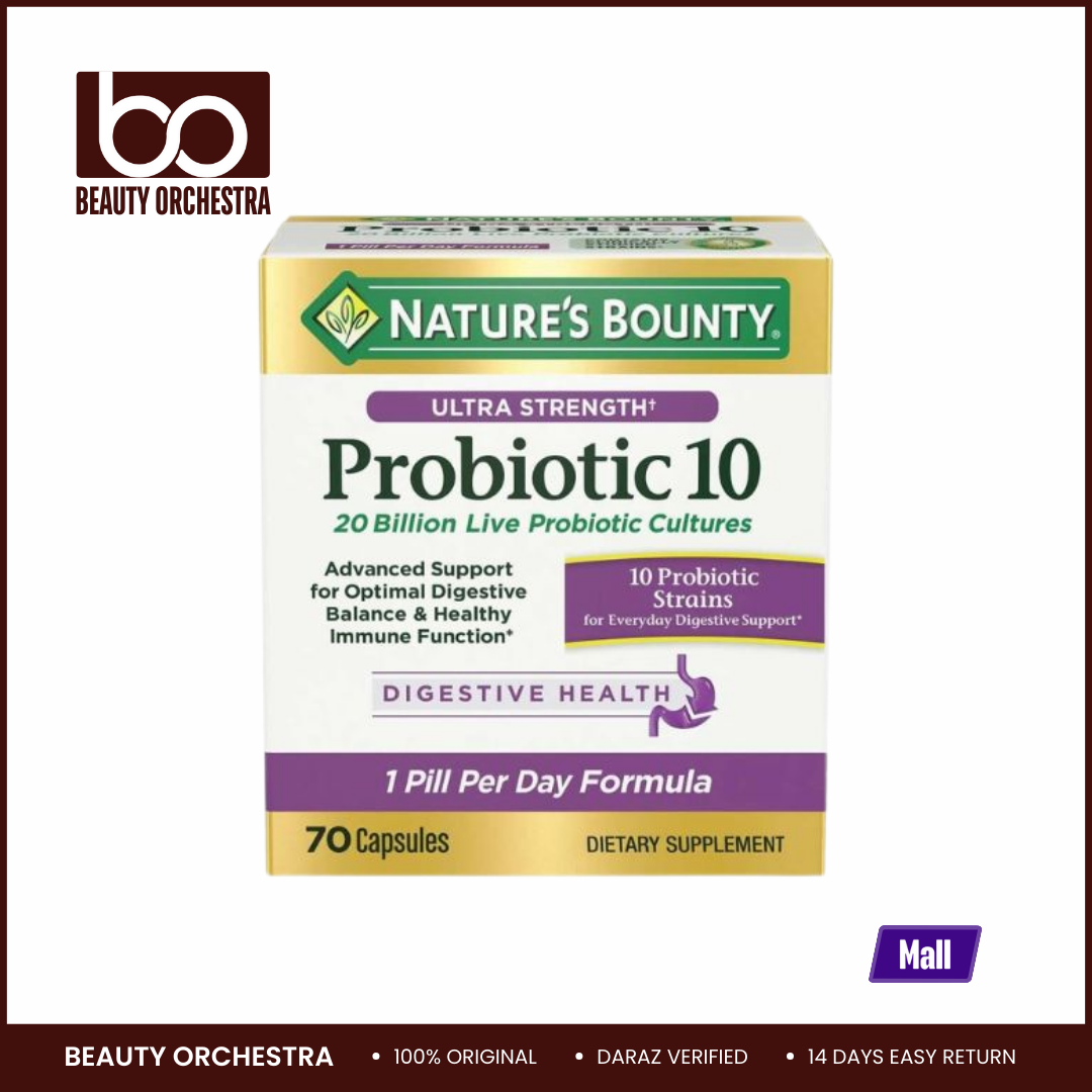 Nature's Bounty Ultra Strength Probiotic 10 - 70 Capsules | Daraz.com.bd