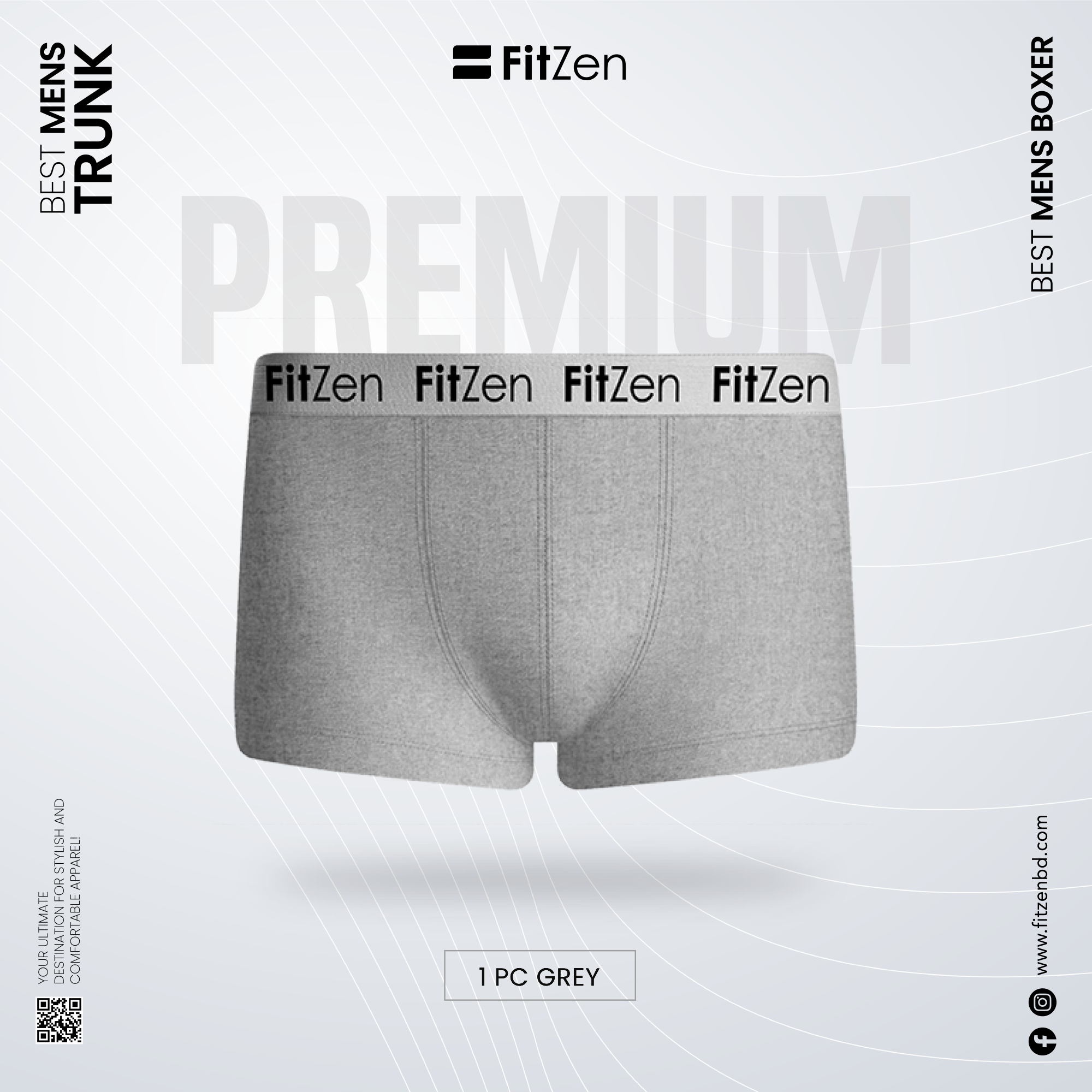 FitZen Premium Boxer Underwear for Men 1 PC | Daraz.com.bd
