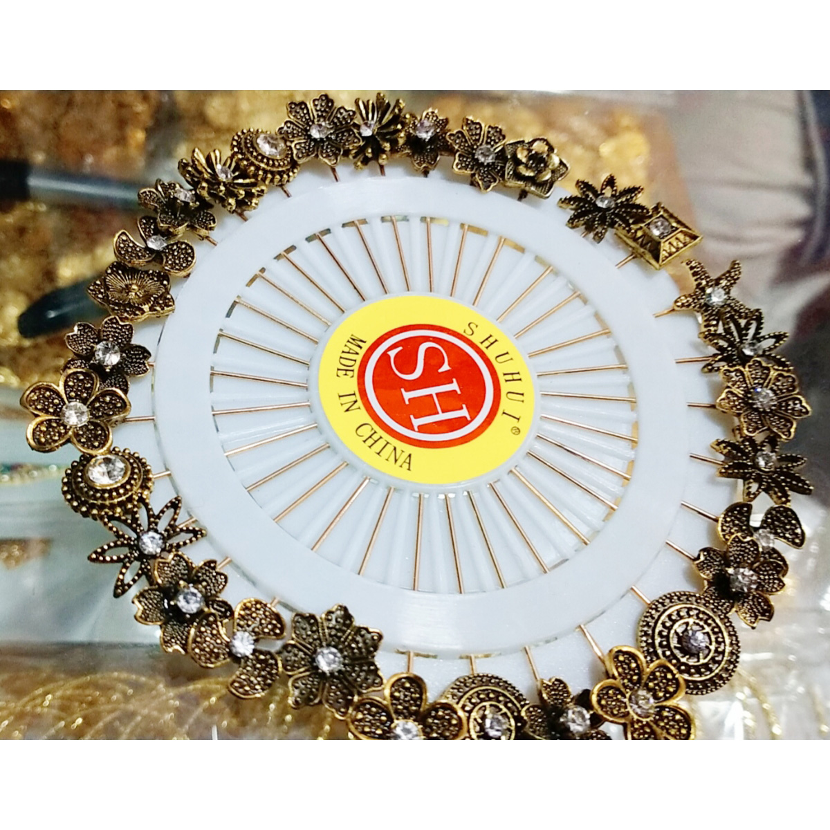 Antique Hijab Pin For Woman And Stylish Body Pin- 10 Piece