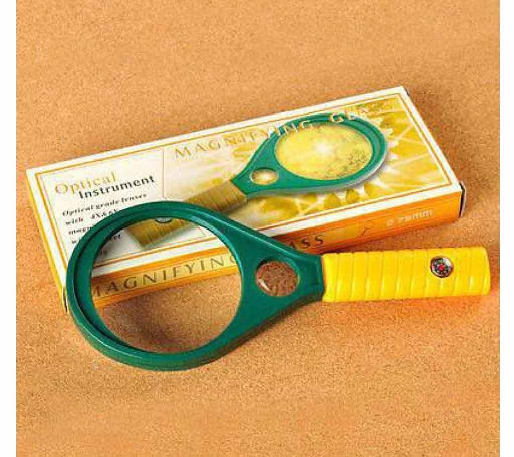 90mm Magnifying Glass - Yellow and Green | Daraz.com.bd